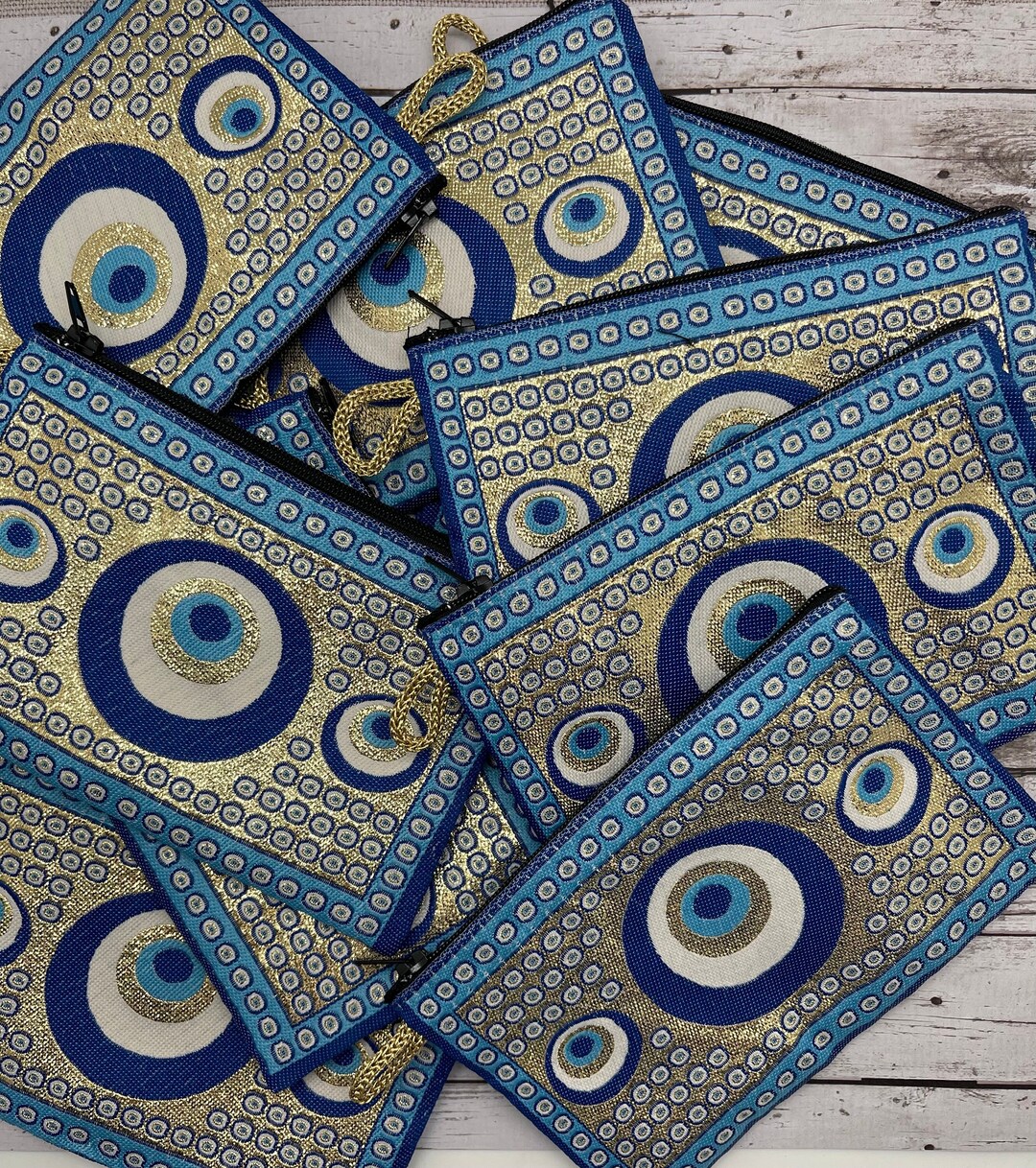 Turkish Evil Eye Coin Purse, Evil Eye Accessories, Blue Bohemian Evil ...