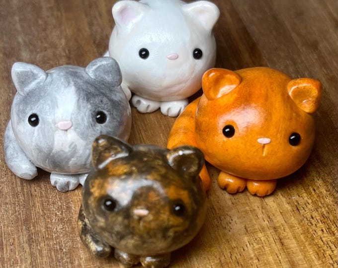 Bubble Cats/miniature Cats/cat Desk Buddies/cute Trinkets/cat Lover ...
