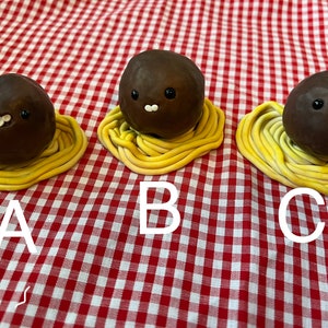 Happy Spaghetti Friends/polymer Clay Meatballs/desk Buddies/cute ...