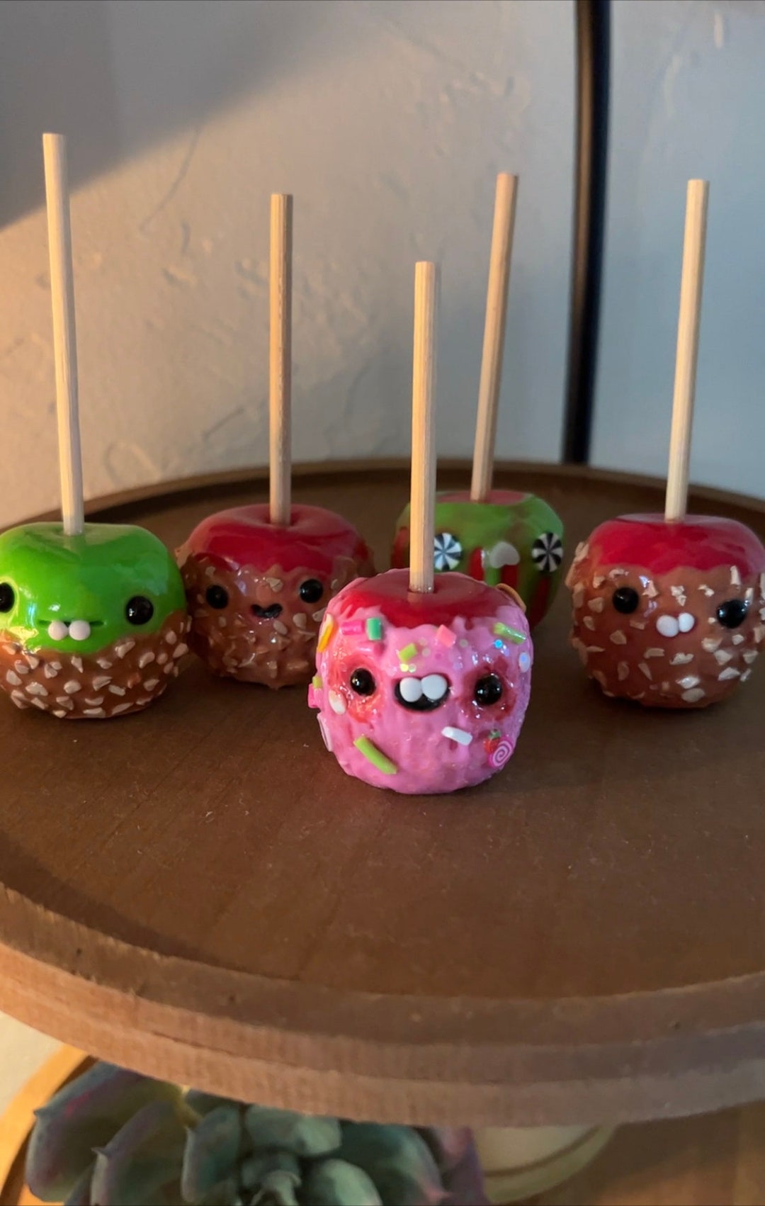 Candy Apple Figurines, Cute Fall Decor - Etsy