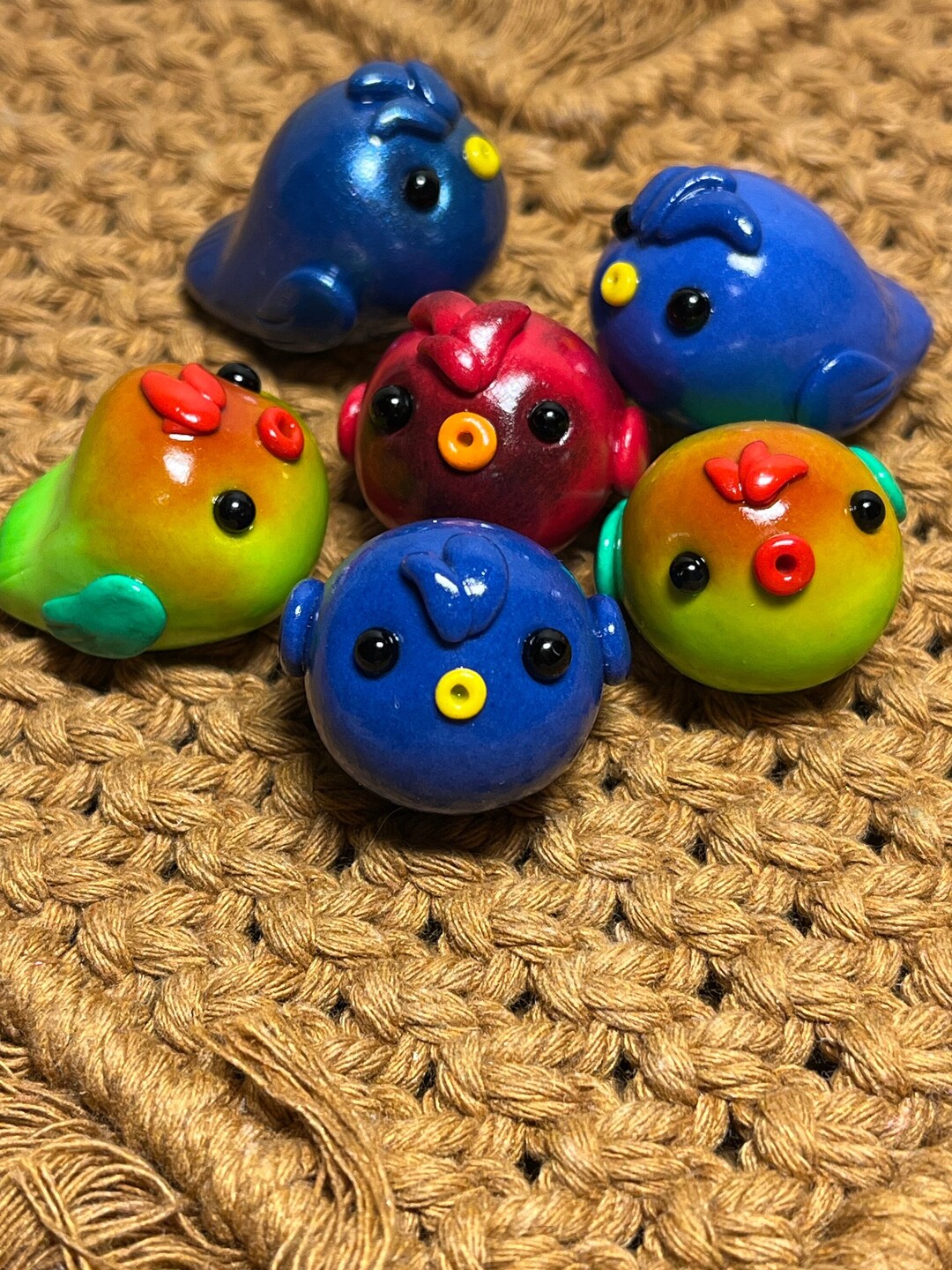 Cute Bird Figurines/berb Friends/bird Desk Buddies/lovebirds/redbirds ...
