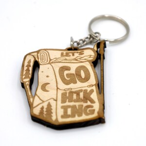 Hiking Keychain SVG File Instant Download - Etsy