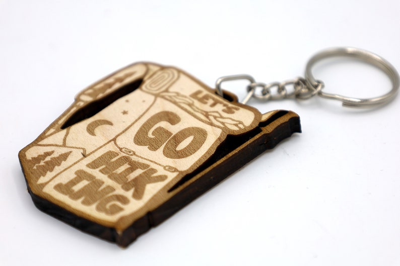 Hiking Keychain SVG File Instant Download - Etsy