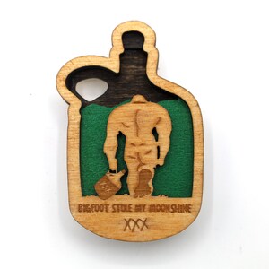 Multi Layered Bigfoot Moonshine Jug Magnet and Keychain Files DIY ...