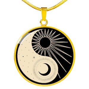 Yin Yang Necklace Ying Yang Personalized Pendant Custom Yin - Etsy