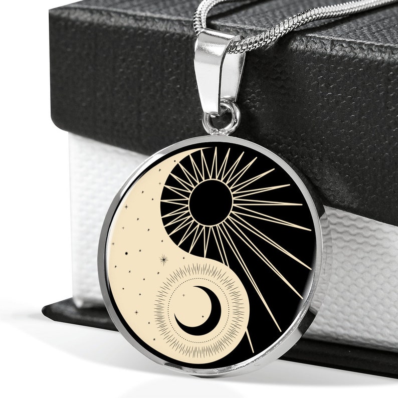 Yin Yang Necklace Ying Yang Personalized Pendant Custom Yin - Etsy