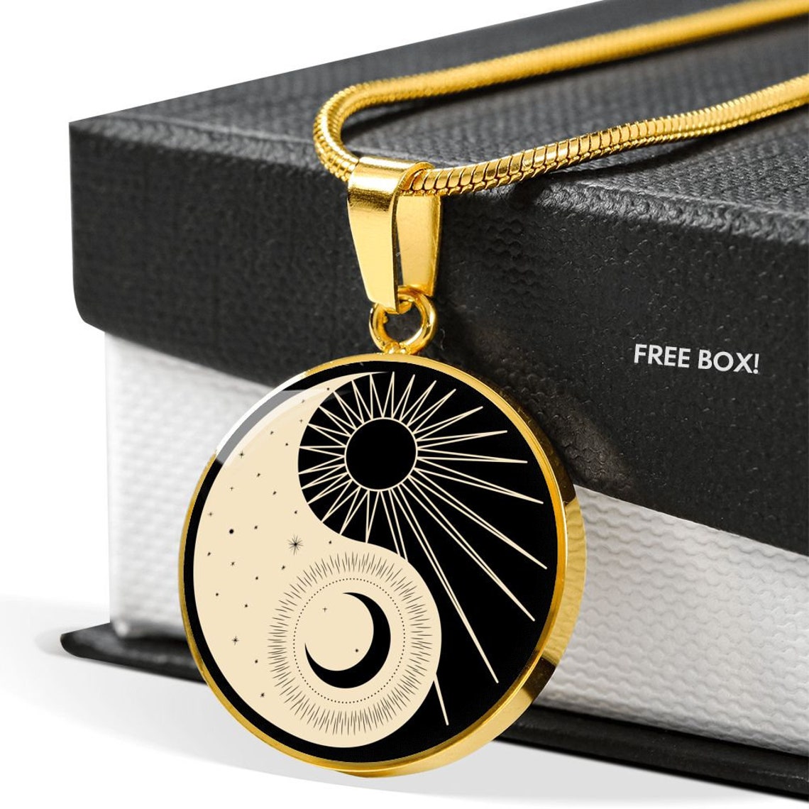 Yin Yang Necklace Ying Yang Personalized Pendant Custom Yin - Etsy