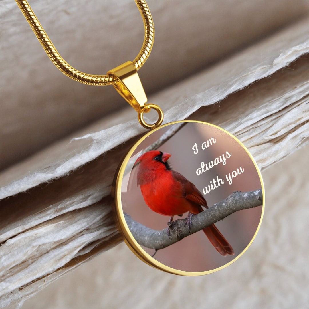 Personalized Red Cardinal Necklace, Cardinal Memorial Jewelry Loss of ...
