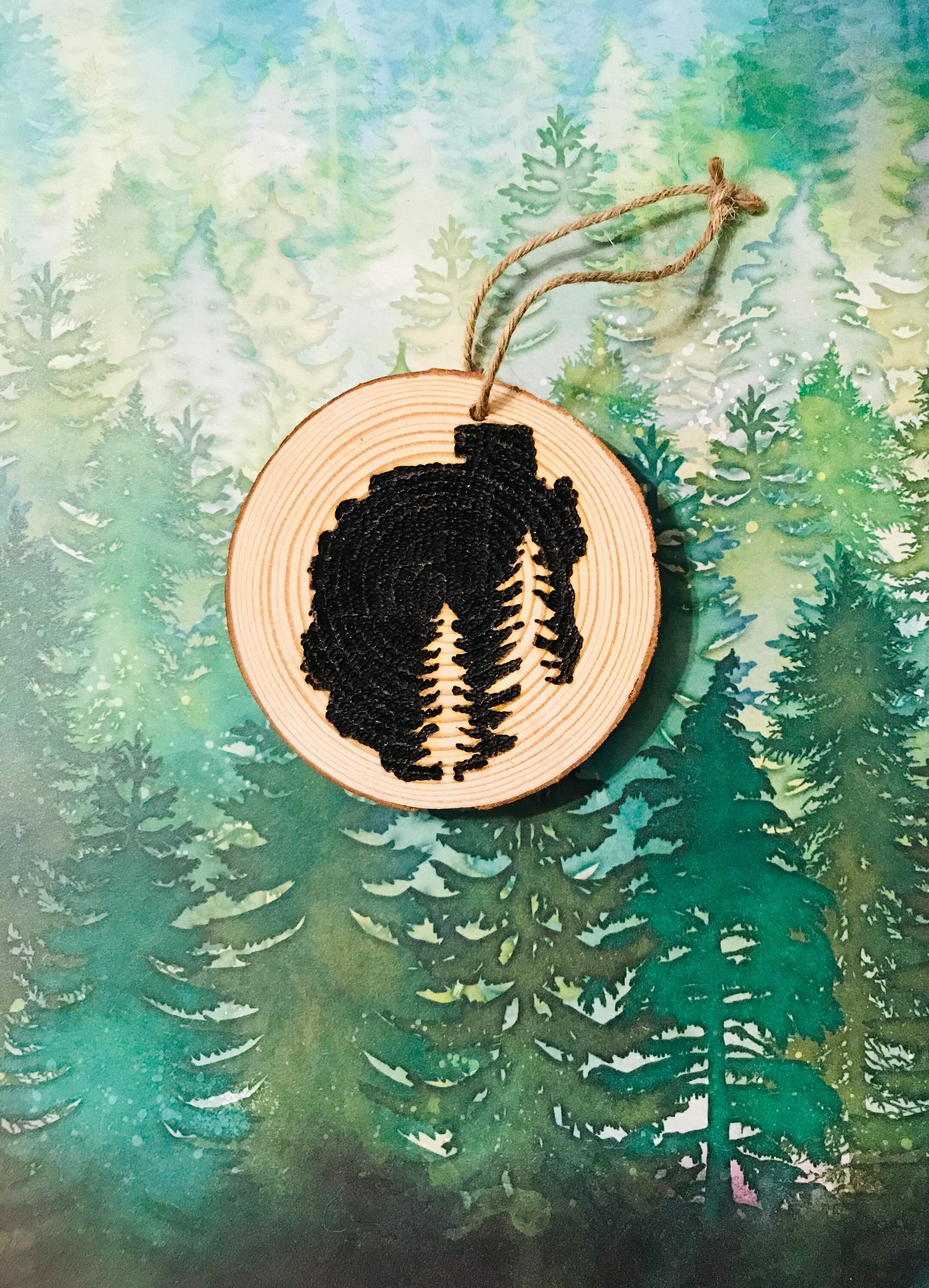 Hand Burned Wood Pyrography Adirondack Park and Trees Sign; Wooden ...