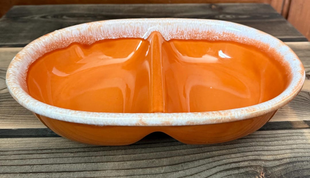 Hull Pottery, Oven Proof Divided Dish - Etsy
