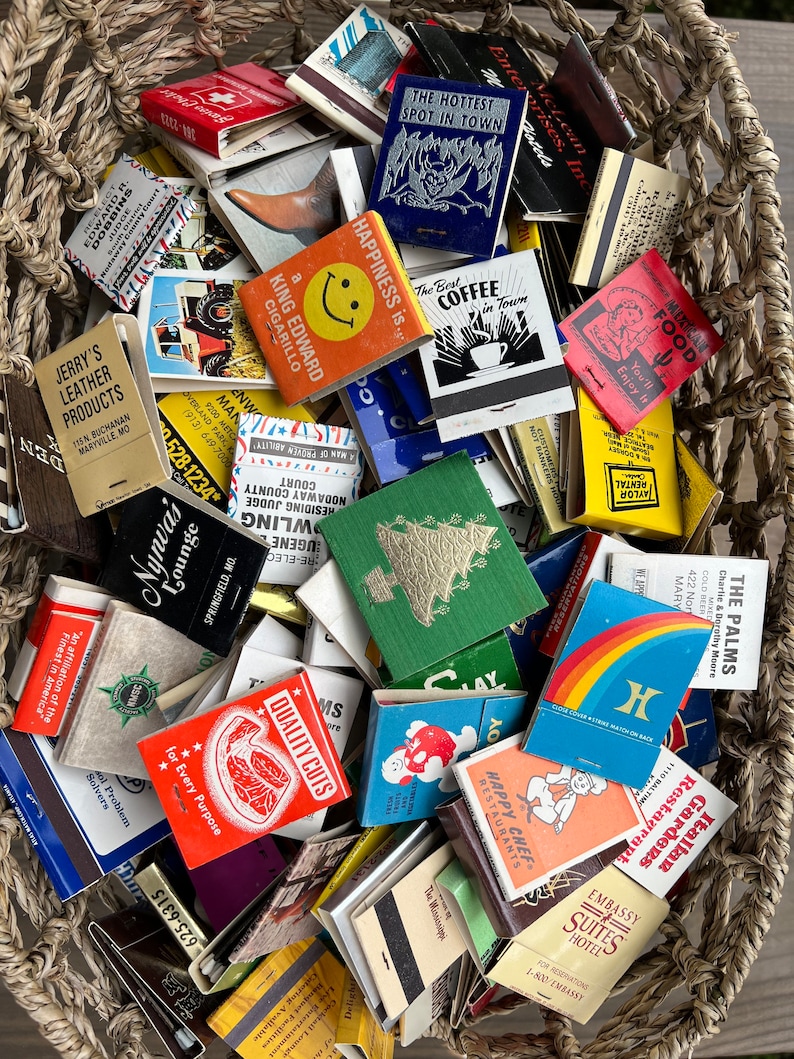 Vintage Matchbooks Bulk (10 Lots of 16, 160 Matchbooks Total) - Etsy