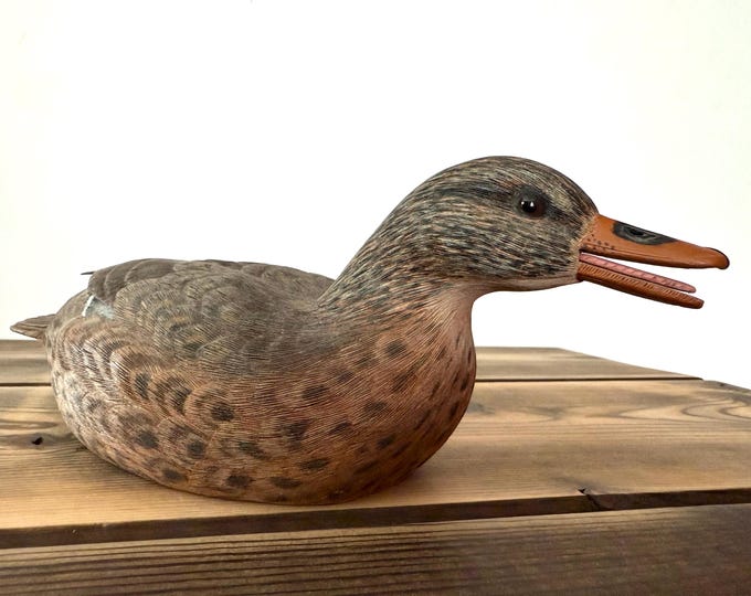 Hand Carved Wood Duck- Mallard, Signed by Artist Gene Boyd - Etsy