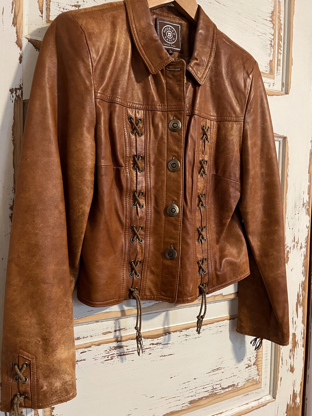 Double D Ranch Leather Jacket, Womens Small - Etsy