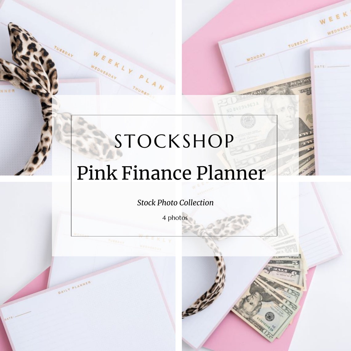 Pink Finance Planner Stock Photo Collection - Etsy France