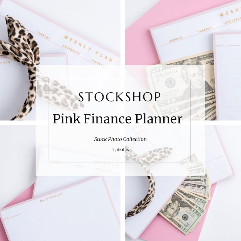 Pink Finance Planner Stock Photo Collection - Etsy