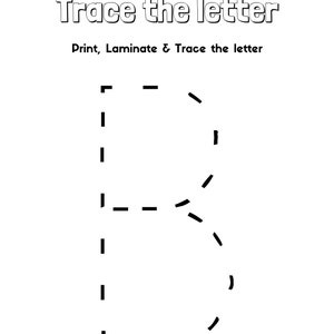 Trace the Letter Worksheet A-Z - Etsy