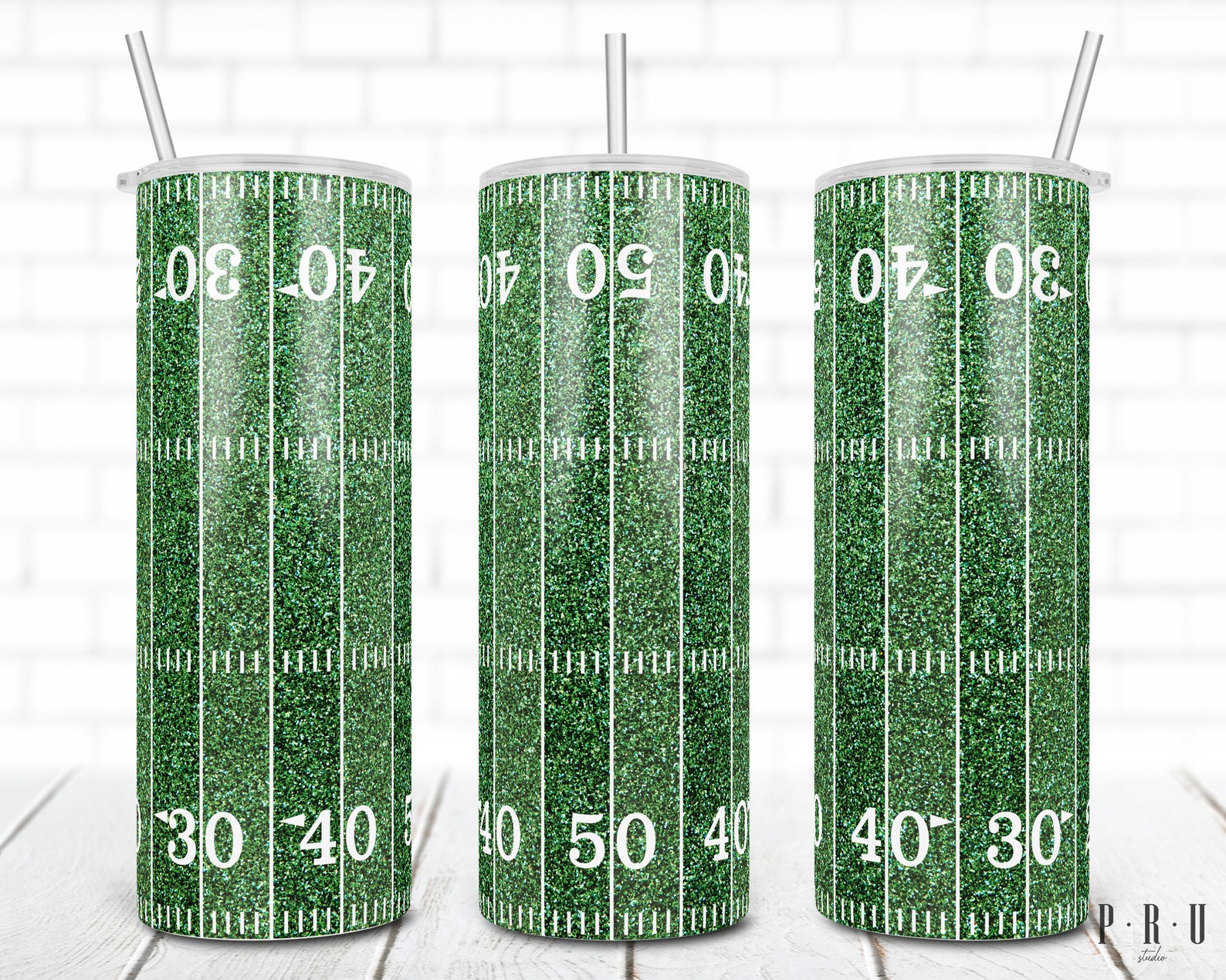 20 Oz Skinny Tumbler Sublimation Design of Football Field on - Etsy