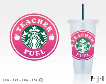 Teacher Fuel Starbucks Svg - Etsy