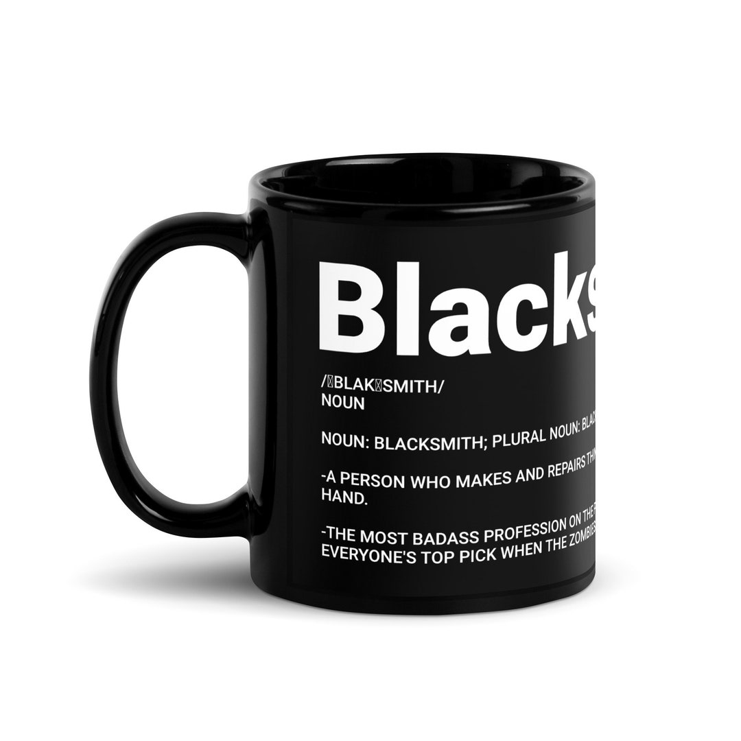Blacksmith Definition-black Glossy Mug - Etsy