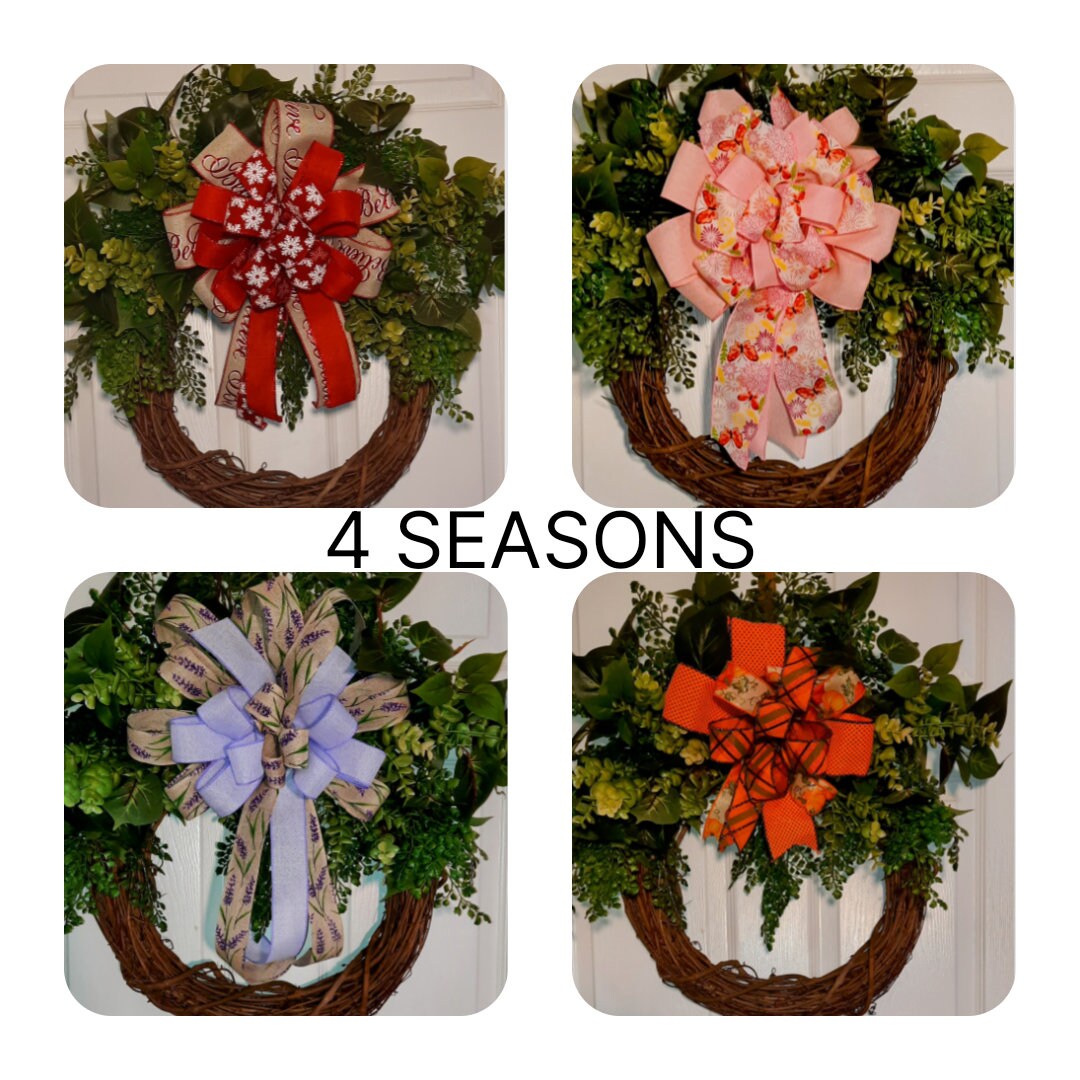 Everyday Grapevine Wreath, Wreath 4 All Seasons, Interchangeable Year ...