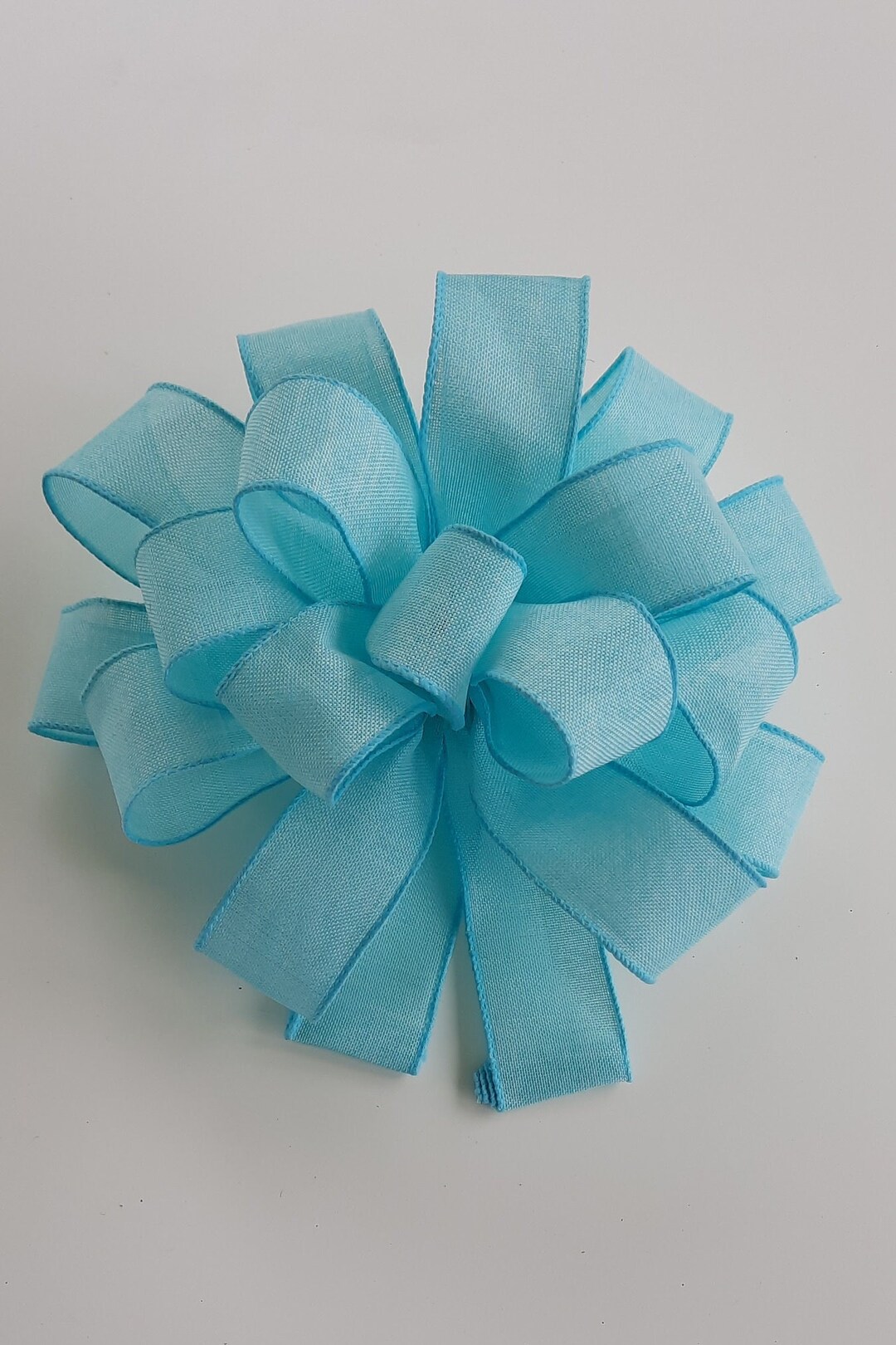 Custom Spring/summer Teal Bow for Wreath, Handmade Wreath Bow, Bow for ...