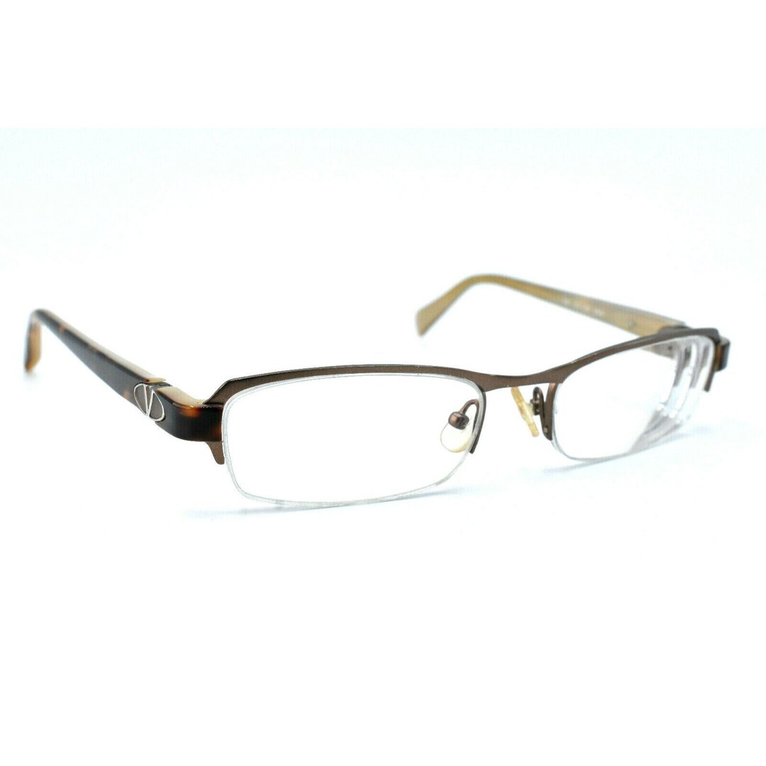 Valentino Eyeglasses Women 5590 0NJQ Brown Half Rim Frame Italy 51[]18 ...