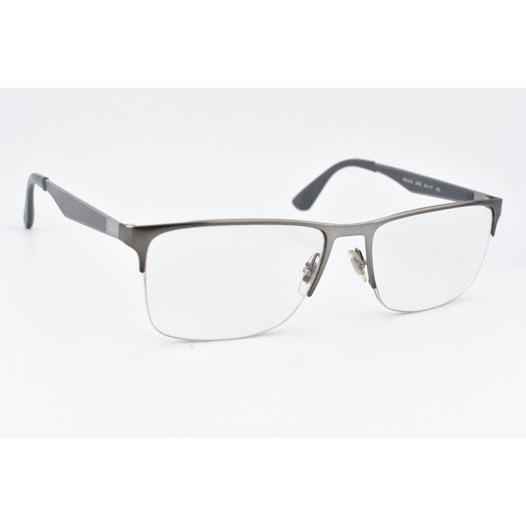 Ray-ban Eyeglasses Frame RB 6335 2855 Gray Mens Women Rectangle 56-17 ...
