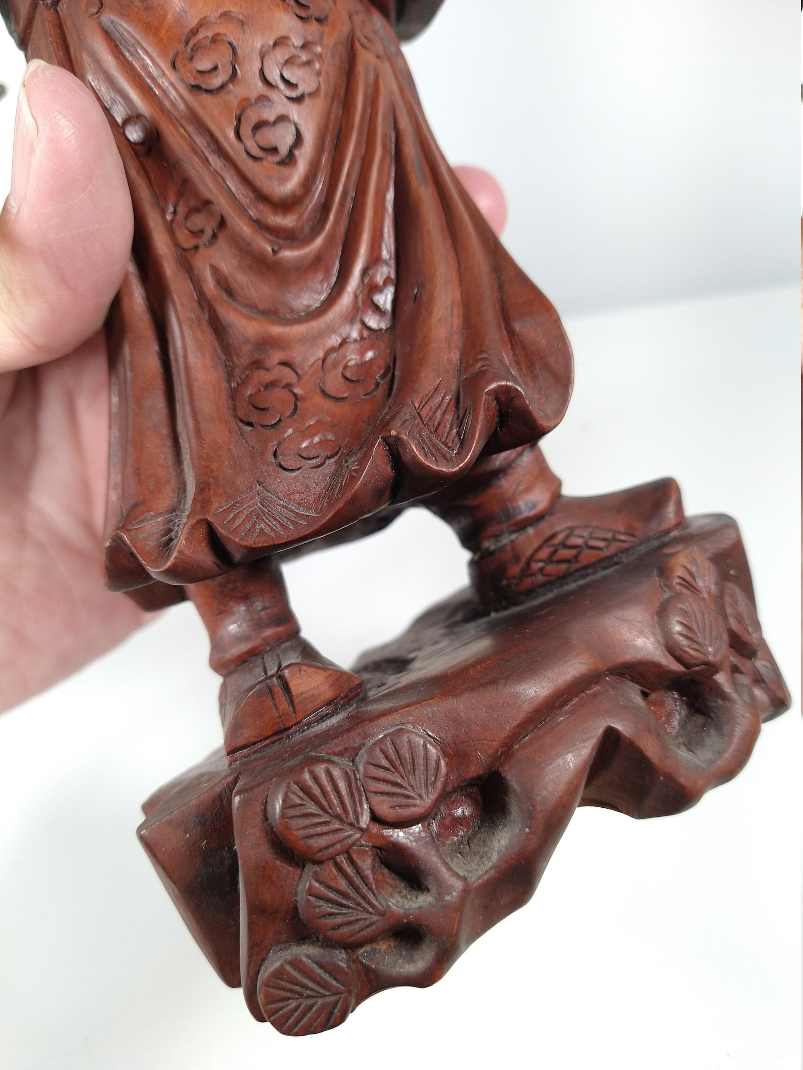 Vintage Kwan Yu Wood Statue - Etsy