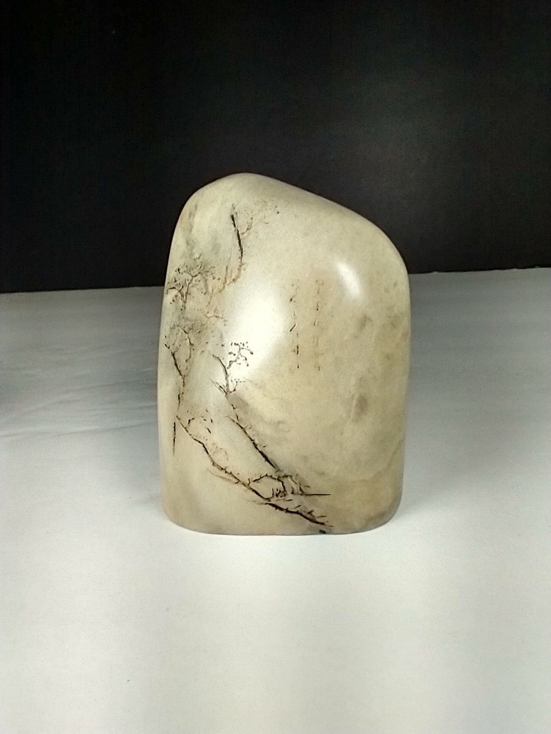 Used Chinese Shoushan Stone Chop Stamp Carved Chinese Drawing and Poem ...