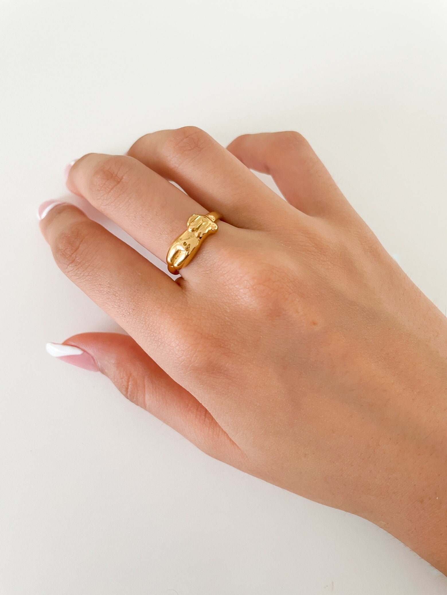 Female Body Ring Gold Signet Ring Greek Naked Woman Femme - Etsy