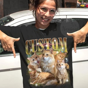 Custom Bootleg Vintage Tee, Custom Photo, Custom Your Face Rap T-shirt ...