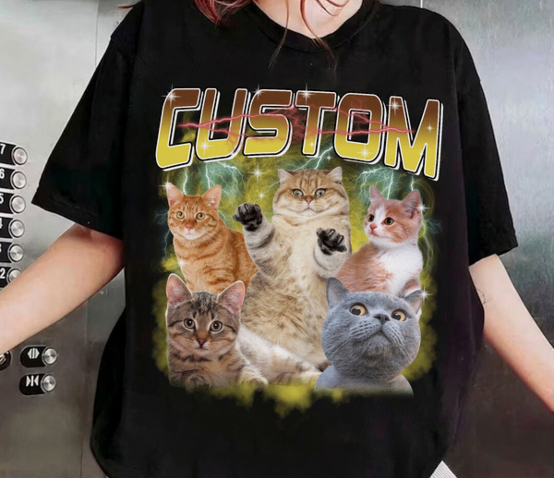 Custom Bootleg Vintage Tee, Custom Photo, Custom Your Face Rap T-shirt ...