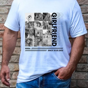 Girlfriend Collage Shirt Gift, Personalized Photo Collage Shirt ...