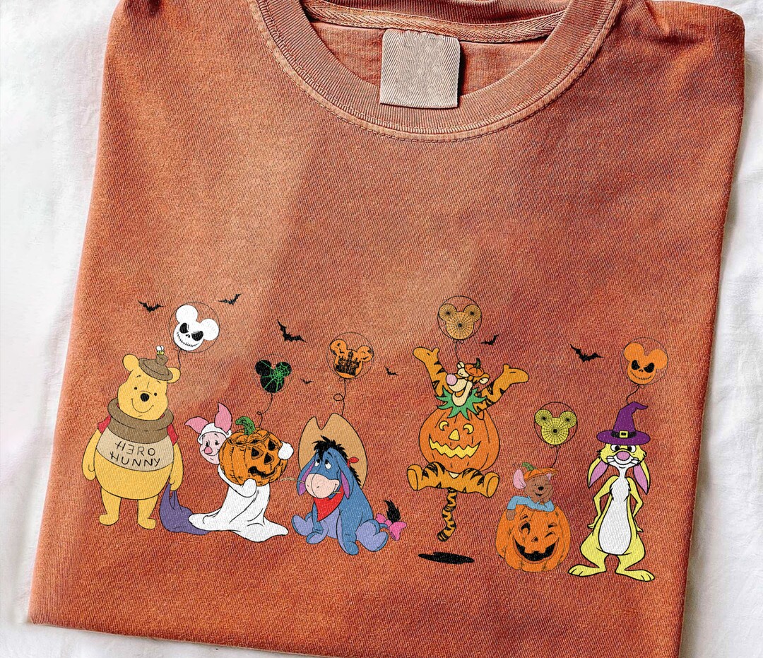Halloween Winnie the Pooh Pumpkin Shirt, Pooh Bear Piglet Eeyore WDW ...