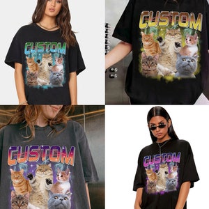 Custom Bootleg Vintage Tee, Custom Photo, Custom Your Face Rap T-shirt ...