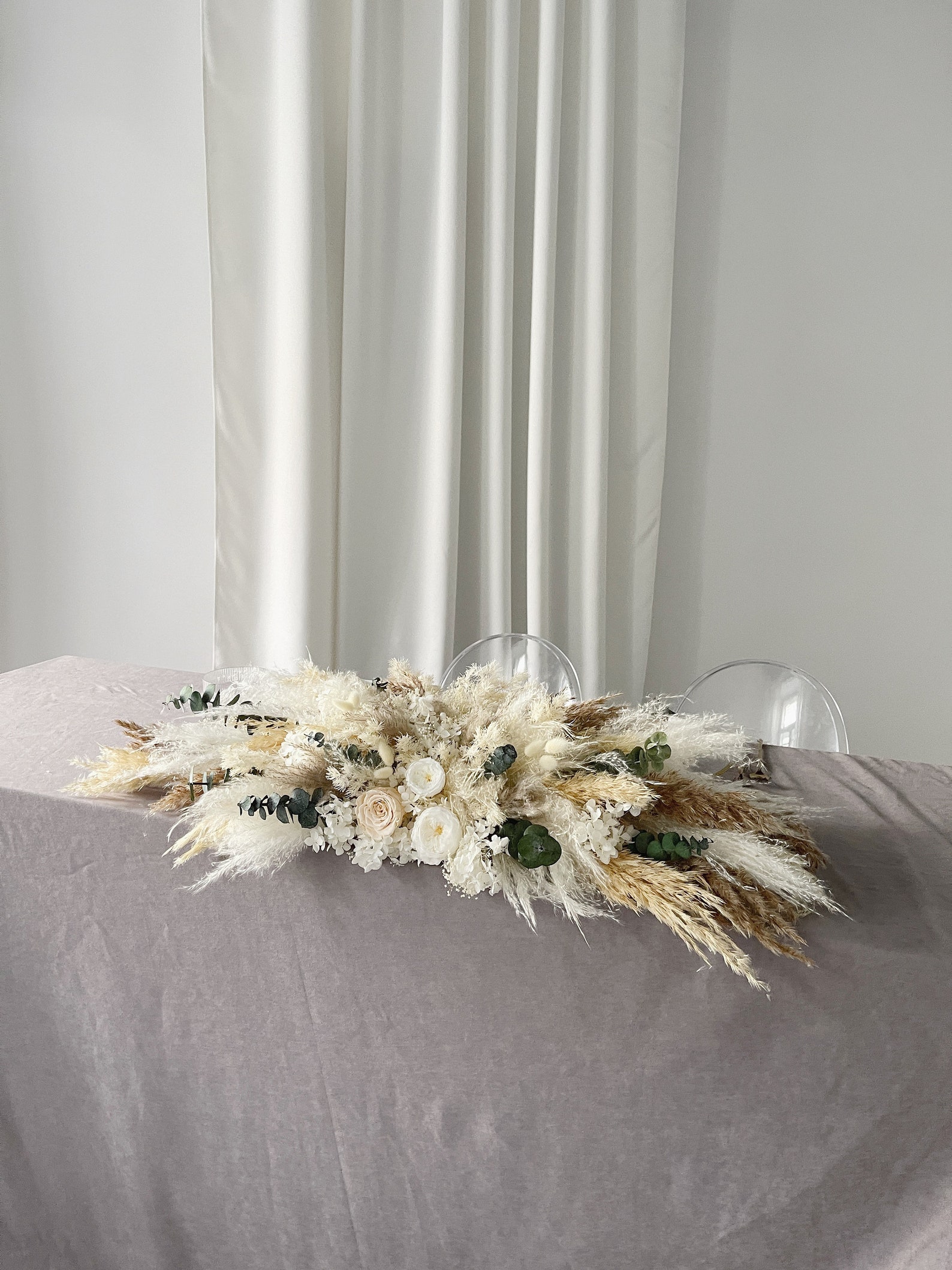 Sweetheart Table Floral Arrangement Dried Flowers Roses - Etsy