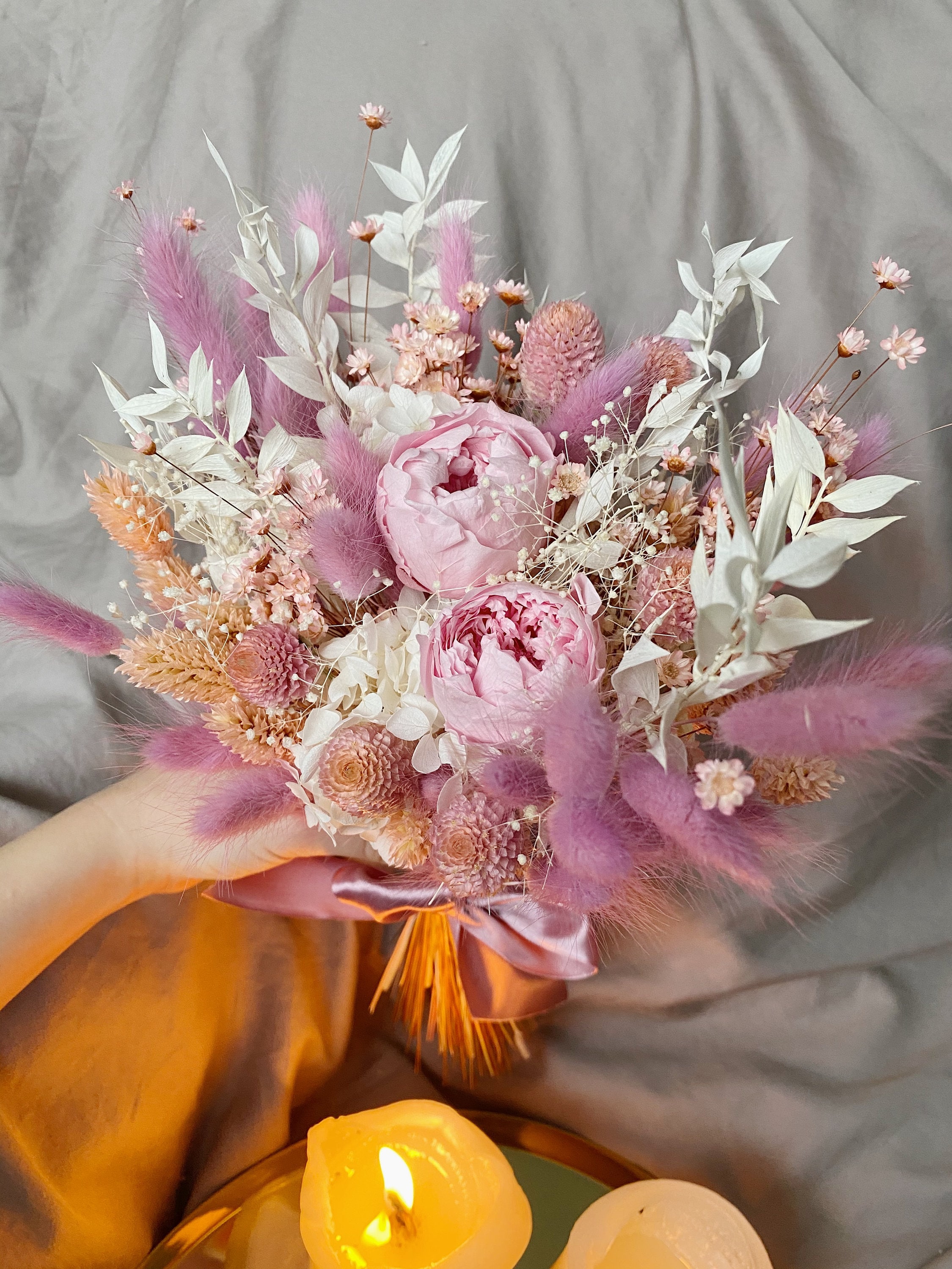 Eternal Roses Bouquet, Dried Flower Bouquet, Dried Wedding Bouquet ...