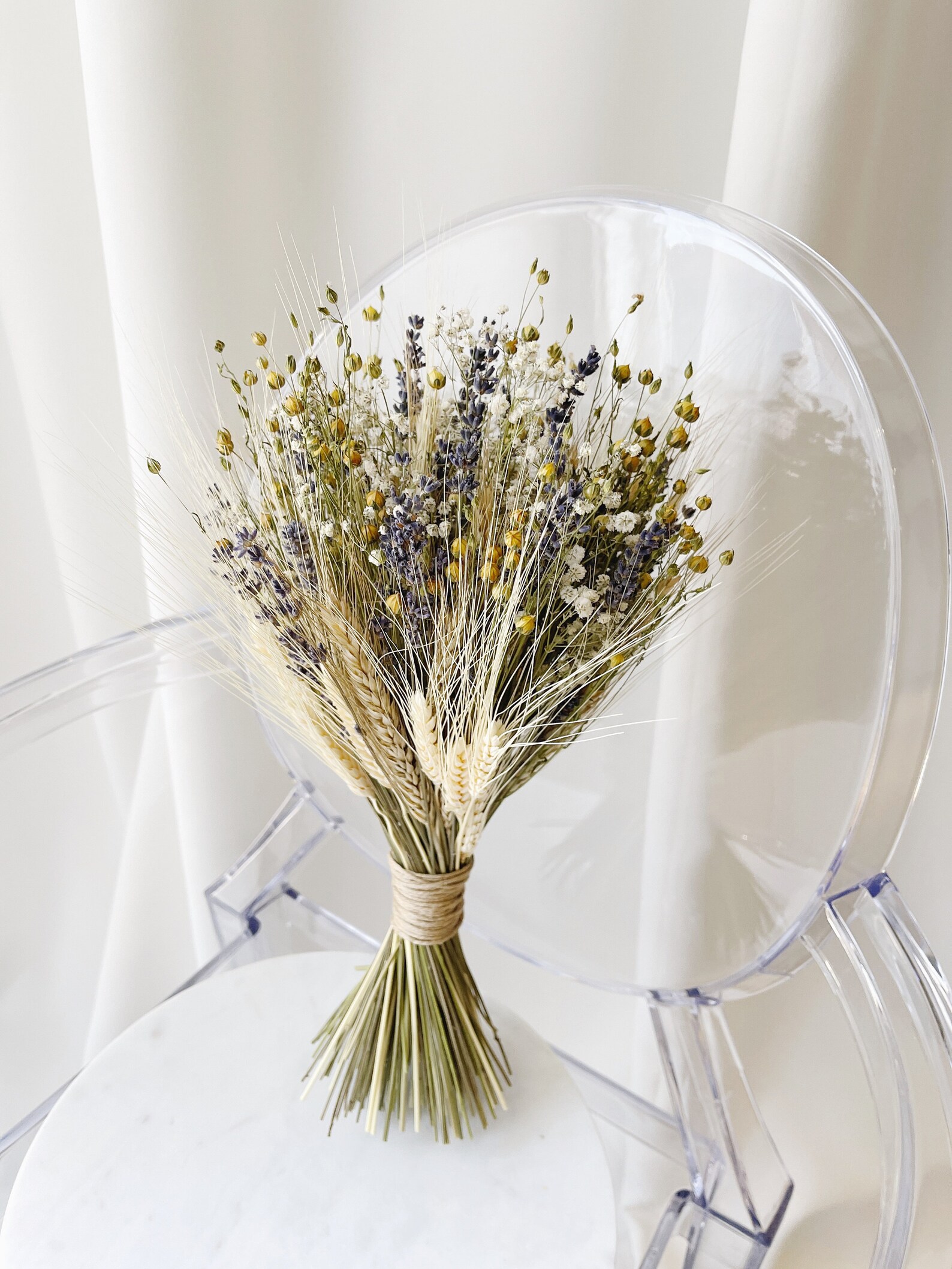 Wildflower Rustic Bridal Bouquet Lavender Rustic Wedding Decor - Etsy