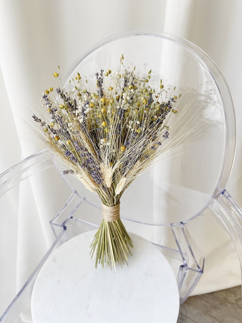 Wildflower Rustic Bridal Bouquet Lavender Rustic Wedding Decor - Etsy