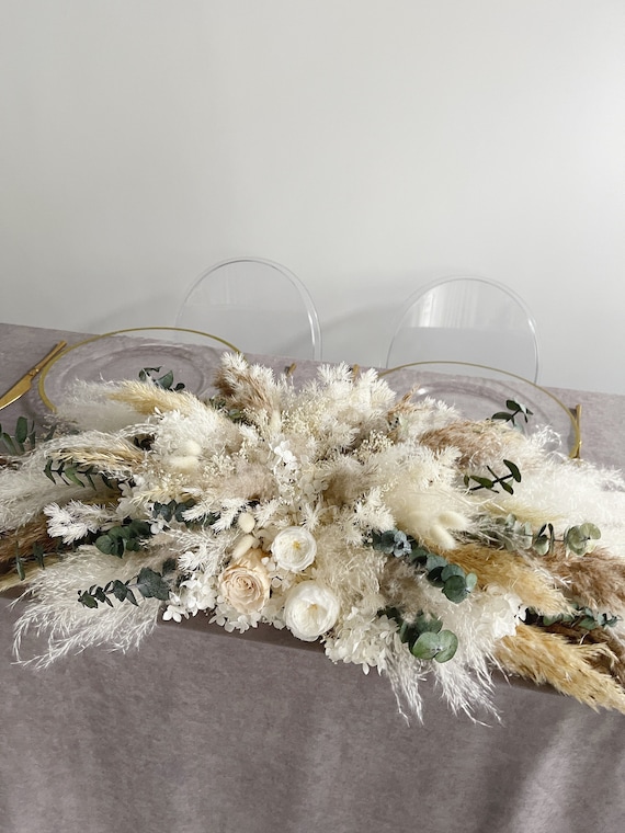 Sweetheart Table Floral Arrangement Dried Flowers Roses - Etsy