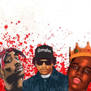 2pac Biggie Eazy E Drawing
