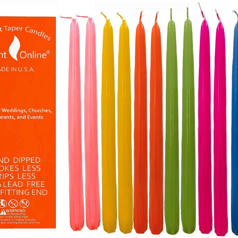 Colored Taper Candles - Etsy