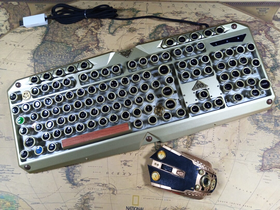 The Steampunk Keyboard, USB Wired - Etsy