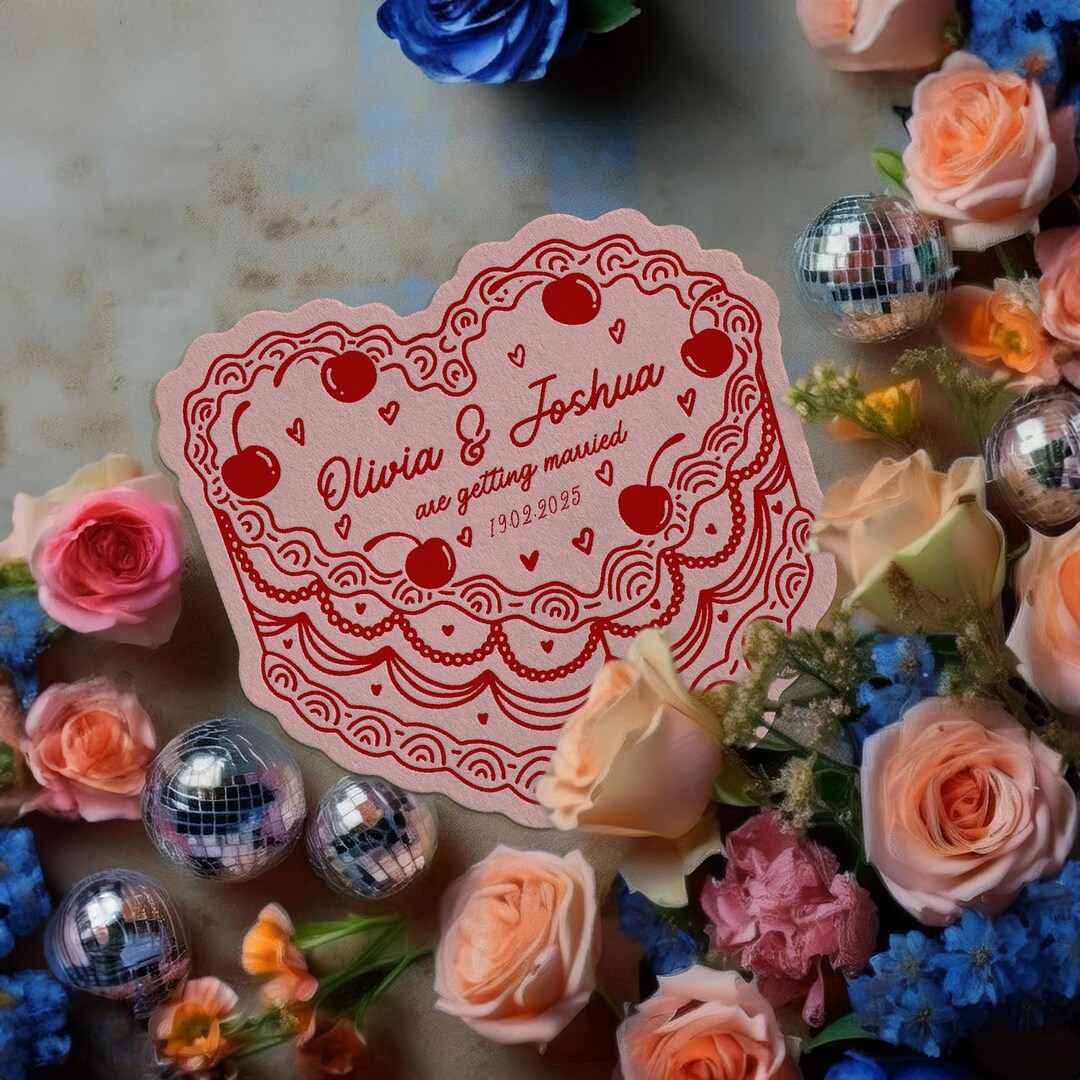 Vintage Heart Wedding Invitation Template Digital Download DIY Wedding ...