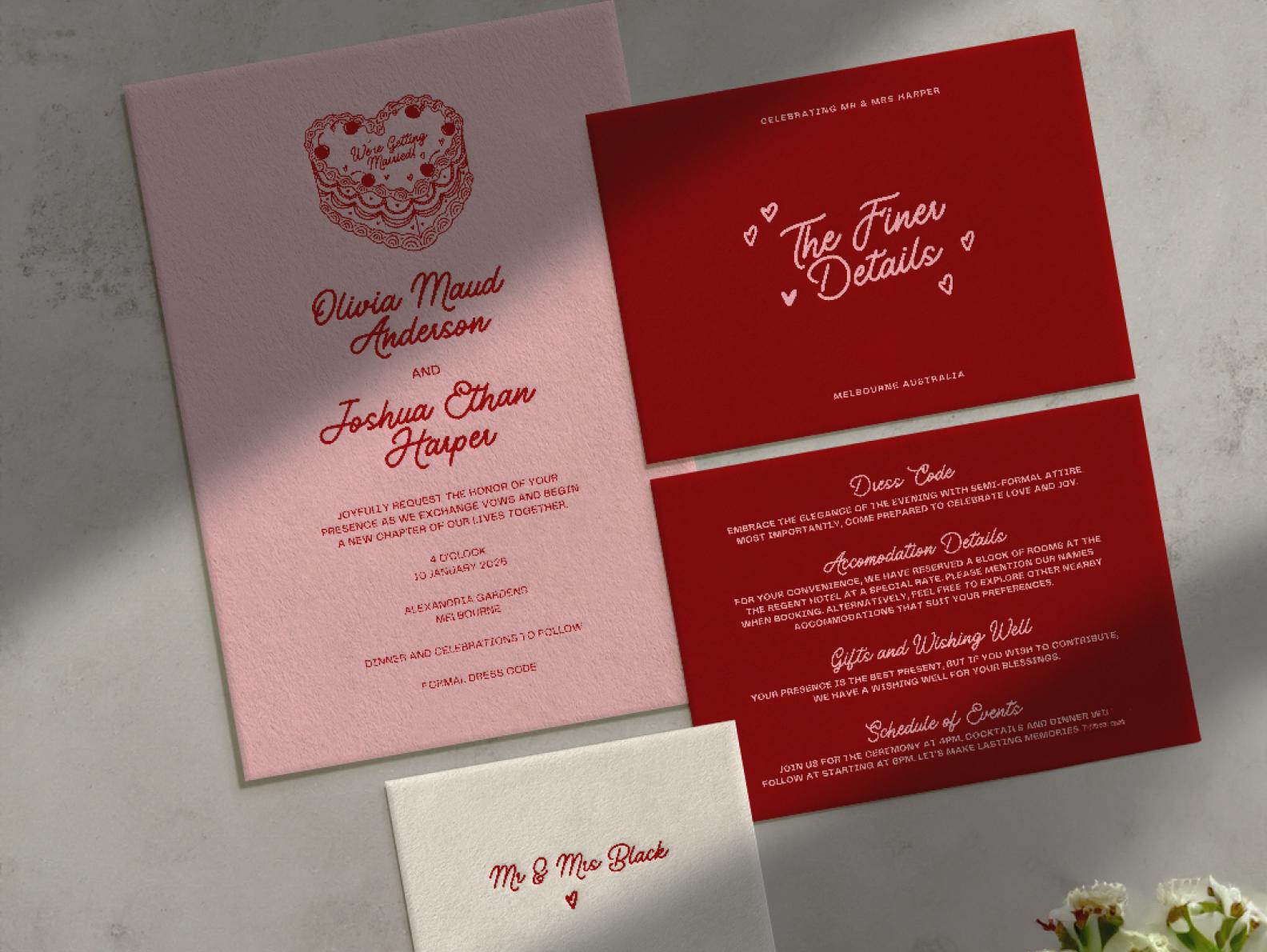 Vintage Heart Wedding Invitation Template: DIY Invite (digital Download ...