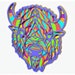Bison Head Layered Design for Cutting, Vector File for Laser and Paper ...