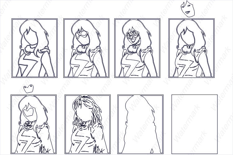 Hero Woman V4 Layered Design for Cutting Superhero Vector - Etsy