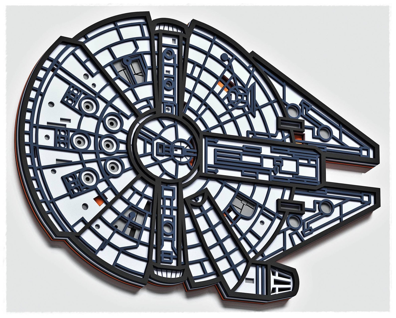 Spaceship Layered Design for Cutting Spaceship Vector File - Etsy