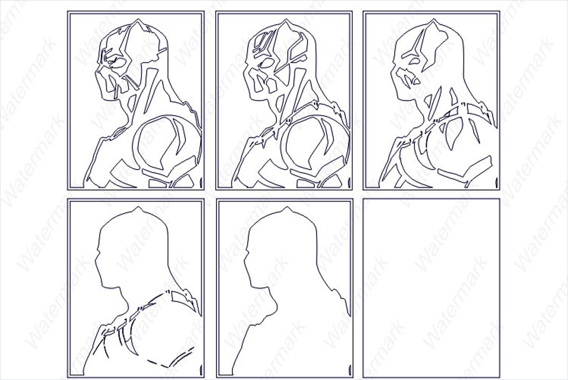 Super Hero Layered Design for Cutting Super Hero Vector File - Etsy