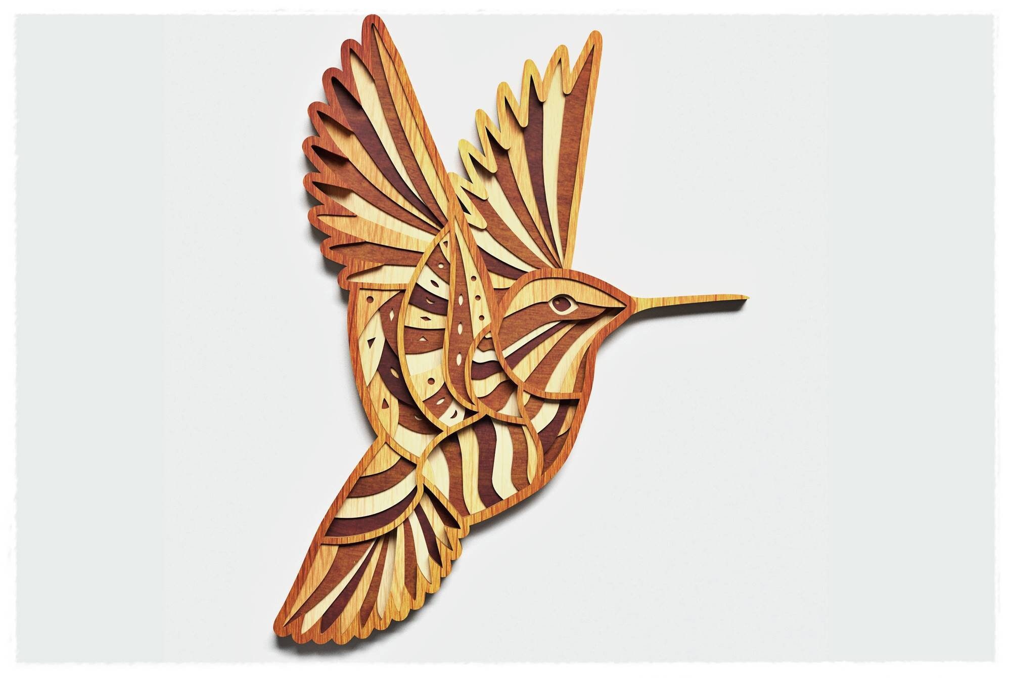 Hummingbird Layered Design for Cutting Hummingbird Laser and - Etsy